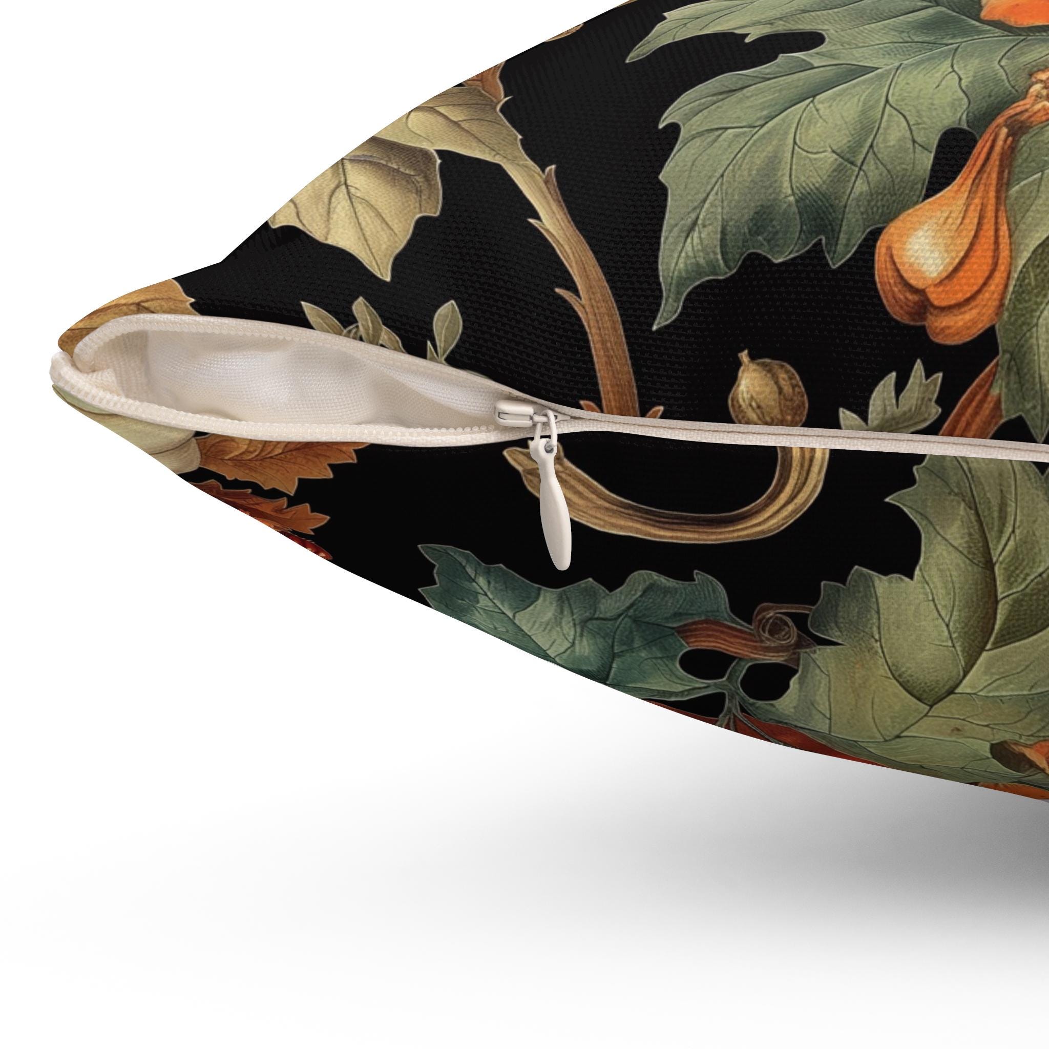 Fall Pillow Autumn Pumpkin Botanical Black Harvest, Fall Home Décor ...
