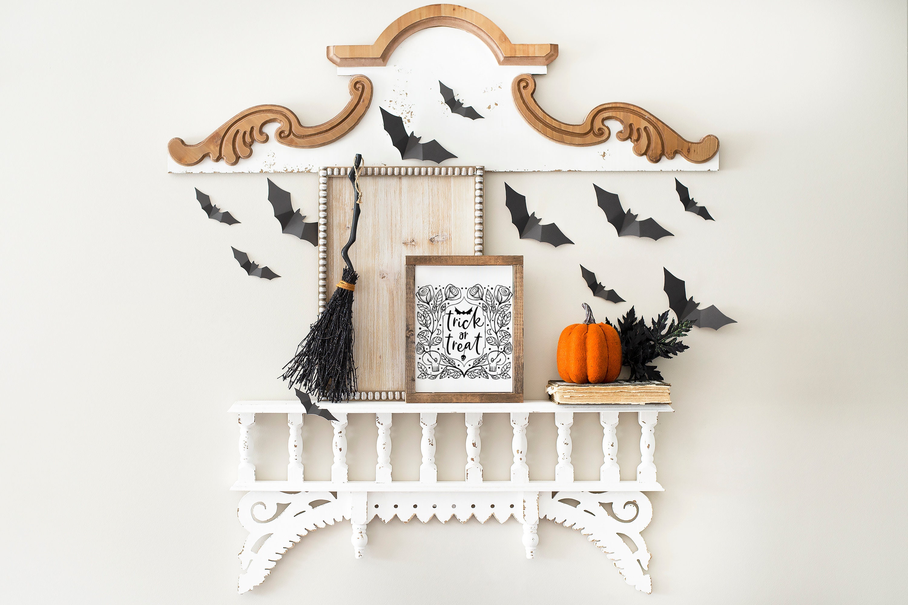 Halloween Sign, Printable, Trick or Treat Sign, Halloween Printables ...