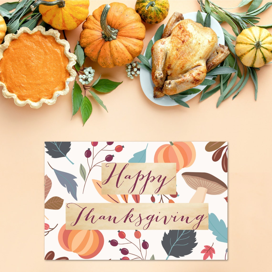 Happy Thanksgiving Placemat, Printable, Thanksgiving Table ...