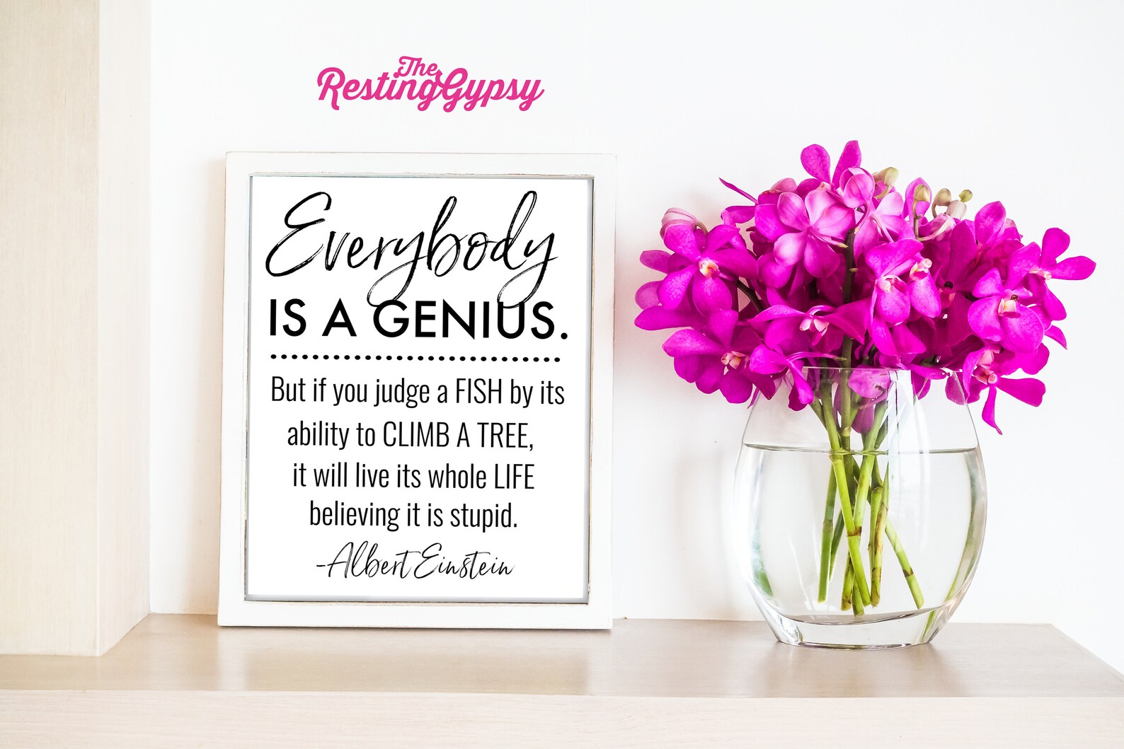 Albert Einstein Quote, Everybody is a Genius, Judge a Fish by It's ...