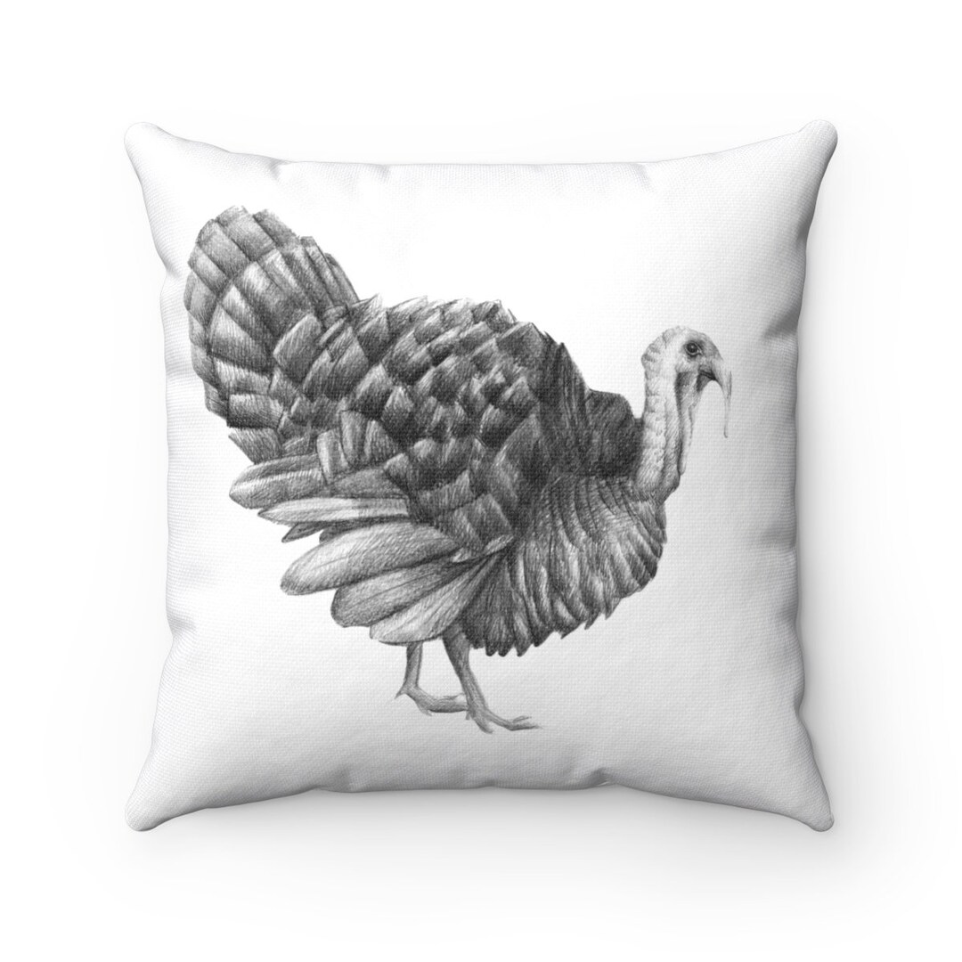 TURKEY PILLOW Cover, Farmhouse, Turkey Pillow, Thanksgiving Decor ...