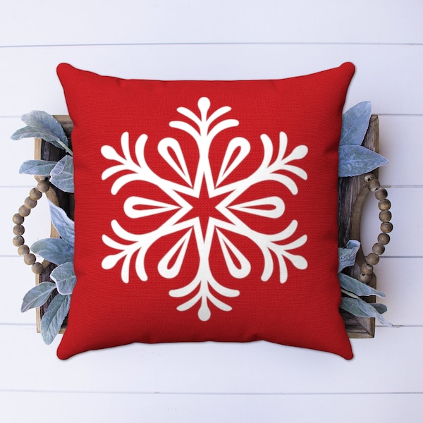 Snowflake Pillow - Etsy