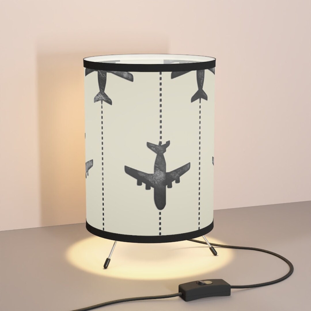 Wanderlust Lamp, Airplane Lamp, Bedside Lamp, Table Lamp, Tripod Lamp ...
