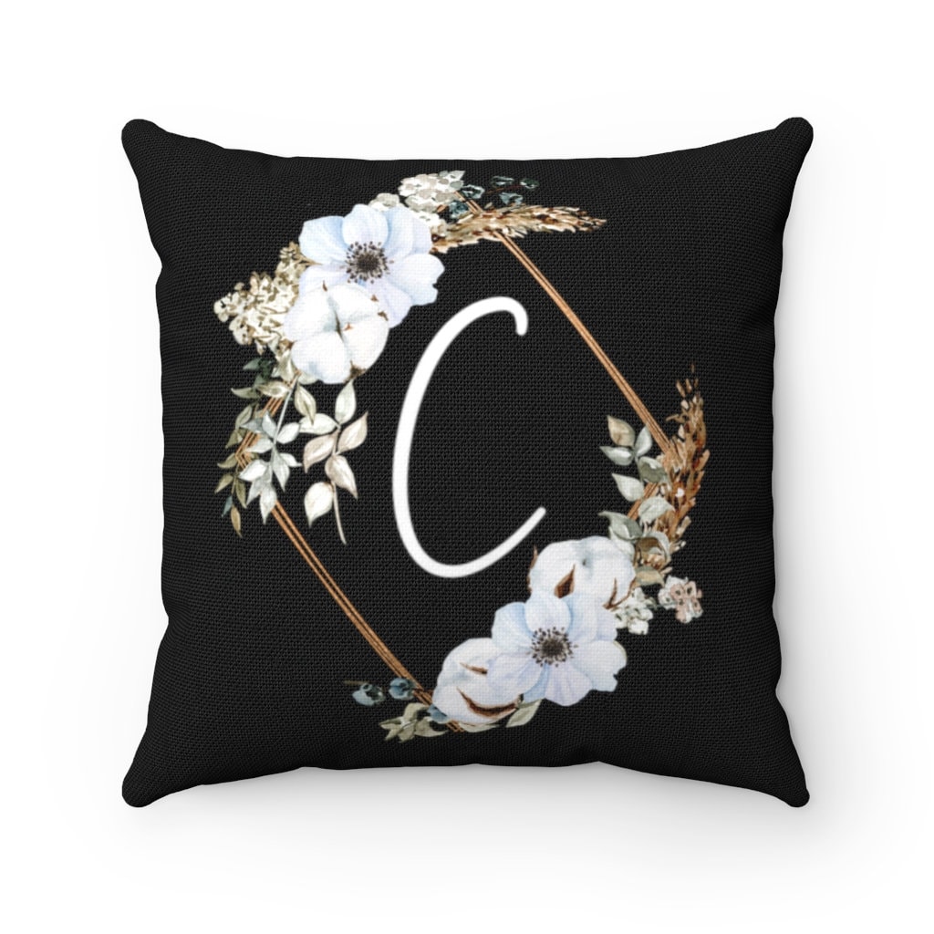 LETTER C PILLOW Cover Initial Pillow Letter C Pillow | Etsy