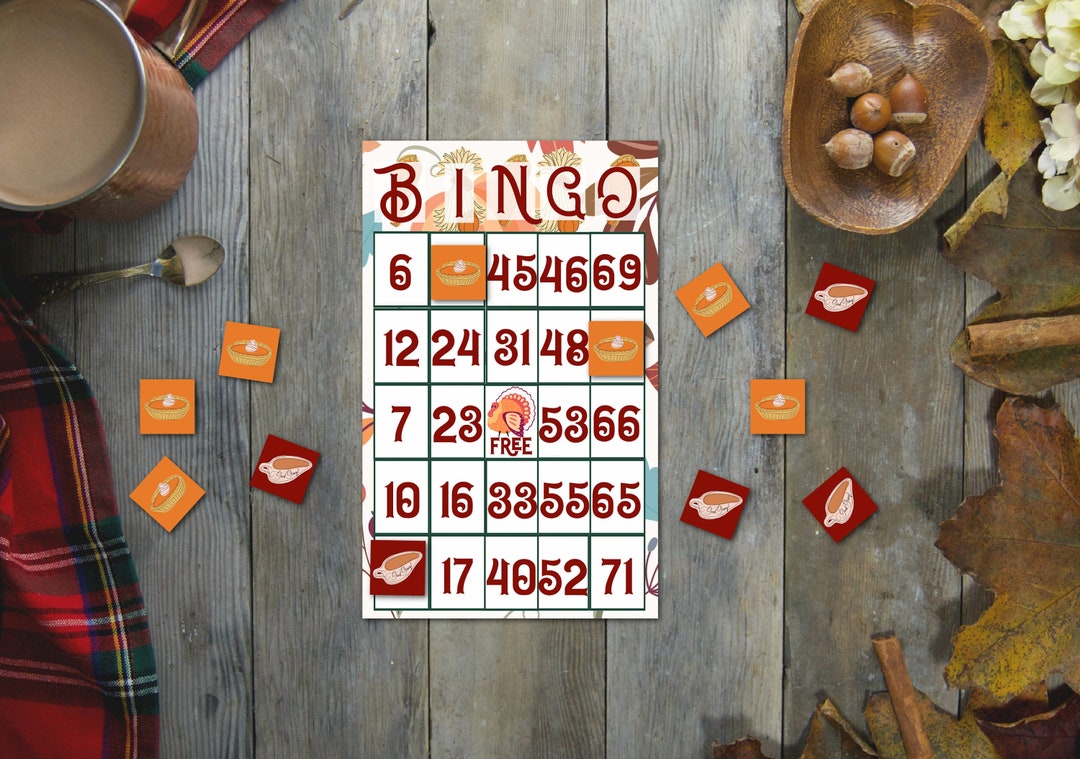 Thanksgiving Bingo, Printable Bingo Set, Thanksgiving Games, Holiday ...