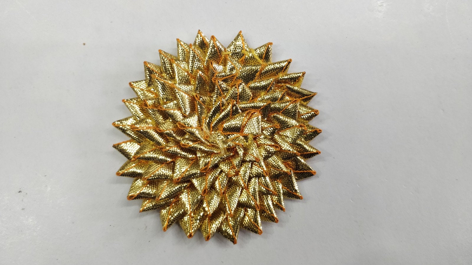 25 Tiny Handmade Applique Gota Patti Zari Flower Motif Crafting ...