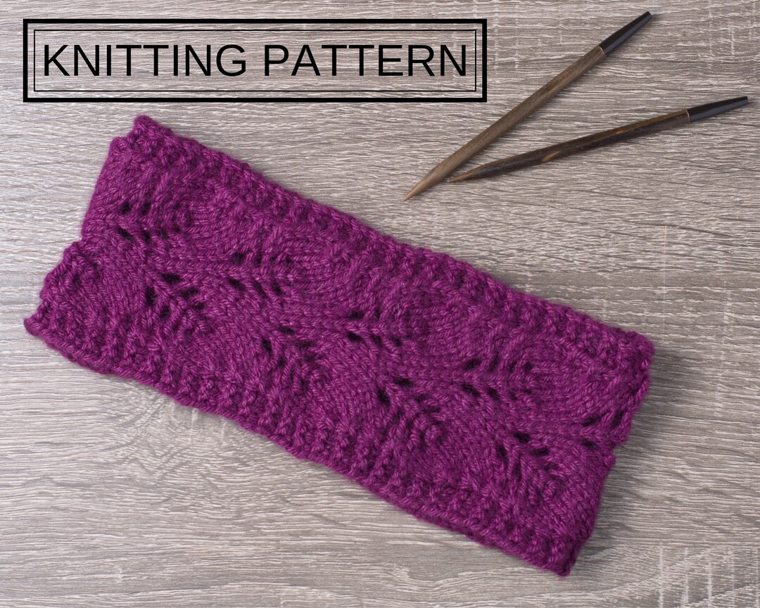 Knitting Pattern - the Fern Headband - Knit Ear Warmer Pattern - PDF ...