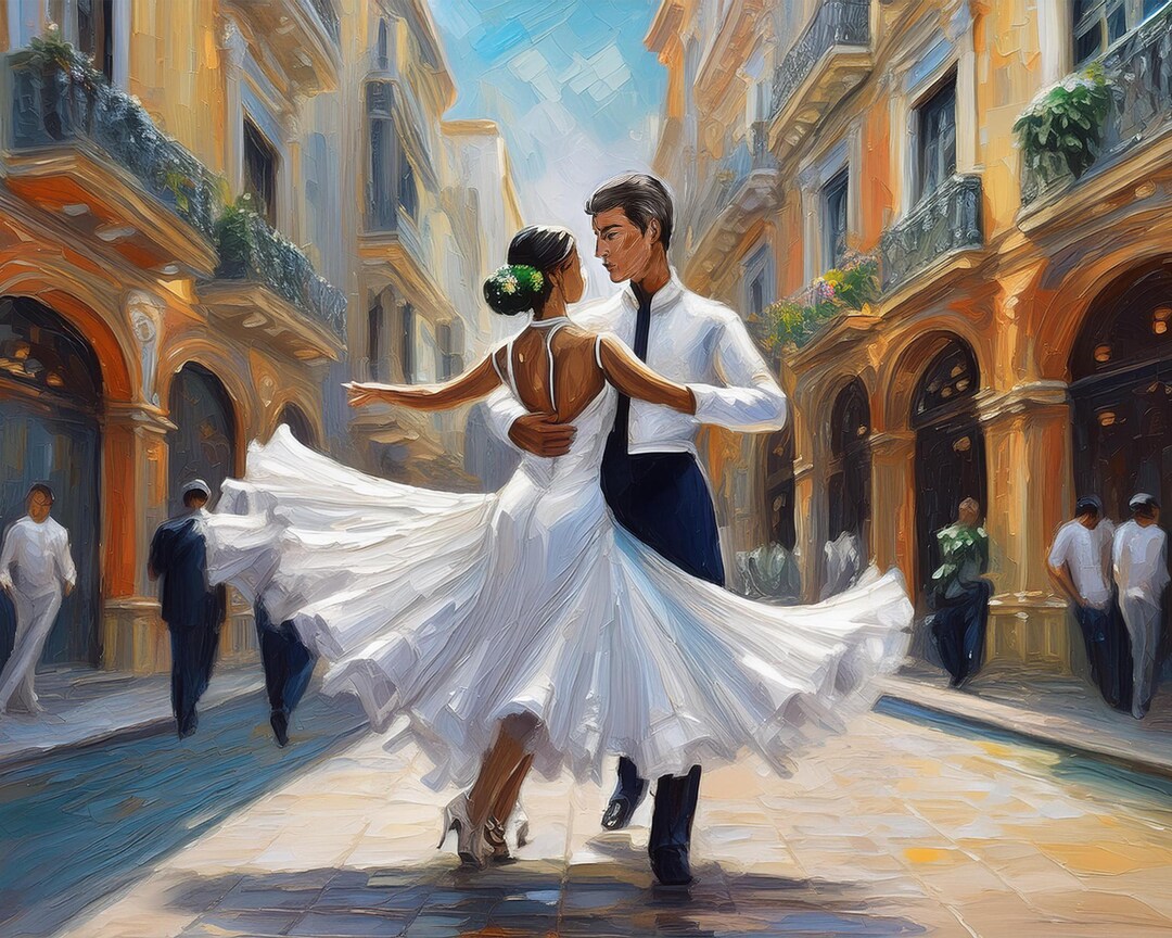 Wall Art, Dancers, Dancing, Tango, Argentina, Painting Colourful ...