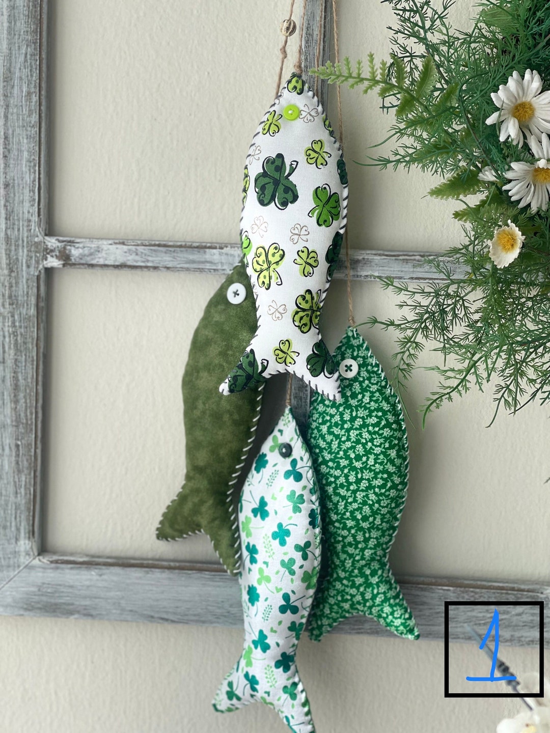 St Patrick Decor,farmhouse Decor,st Patrick Day Decor,fabric Fish ...