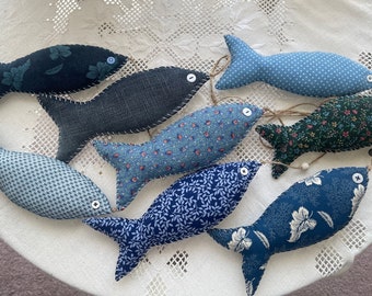 Fabric Fish ,8 Fabric Fish,mother Day Gifts,summer Decor,stuffed Fish ...