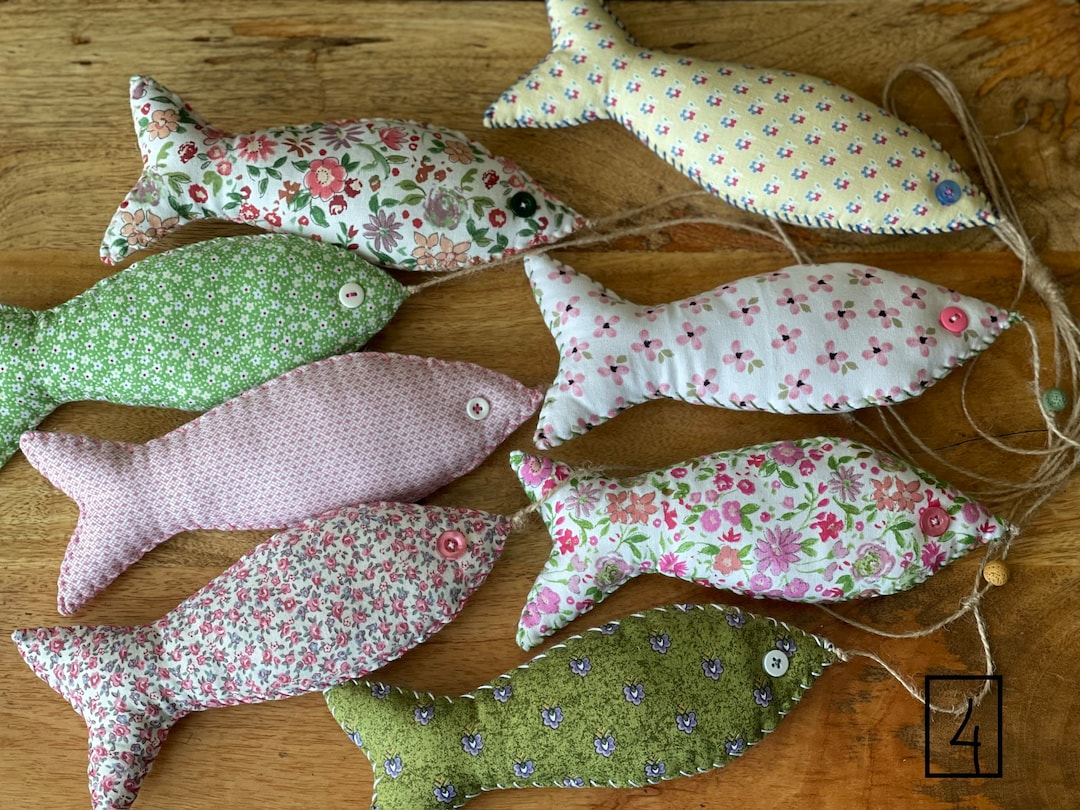 Fabric Fish ,8 Fabric Fish,mother Day Gifts,summer Decor,stuffed Fish ...