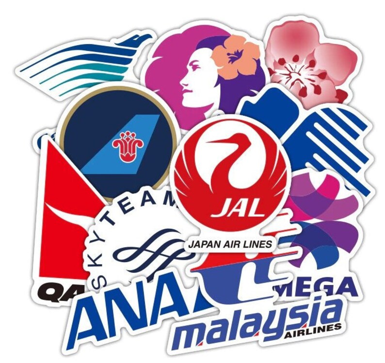 Airlines Logo Stickers / 50 Pcs Airlines Vinyl Decals / | Etsy