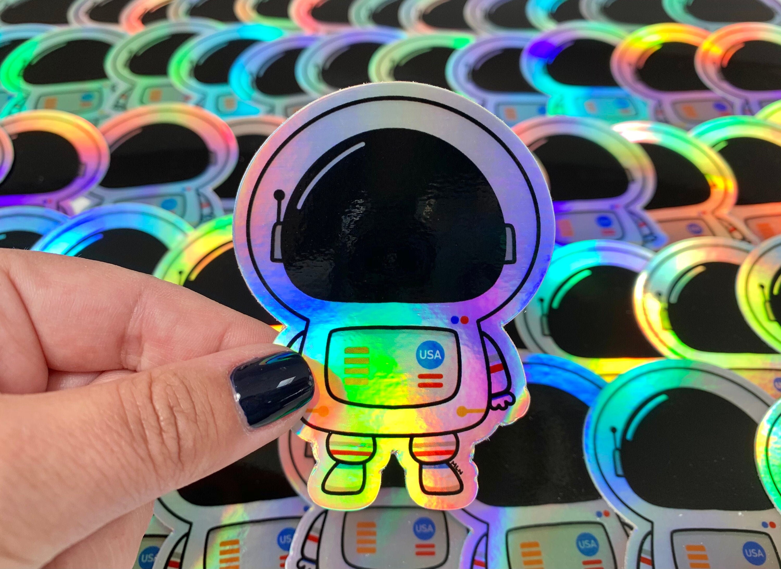 Stickers, Labels & Tags Cute Holographic Astronaut Stickers Stickers ...