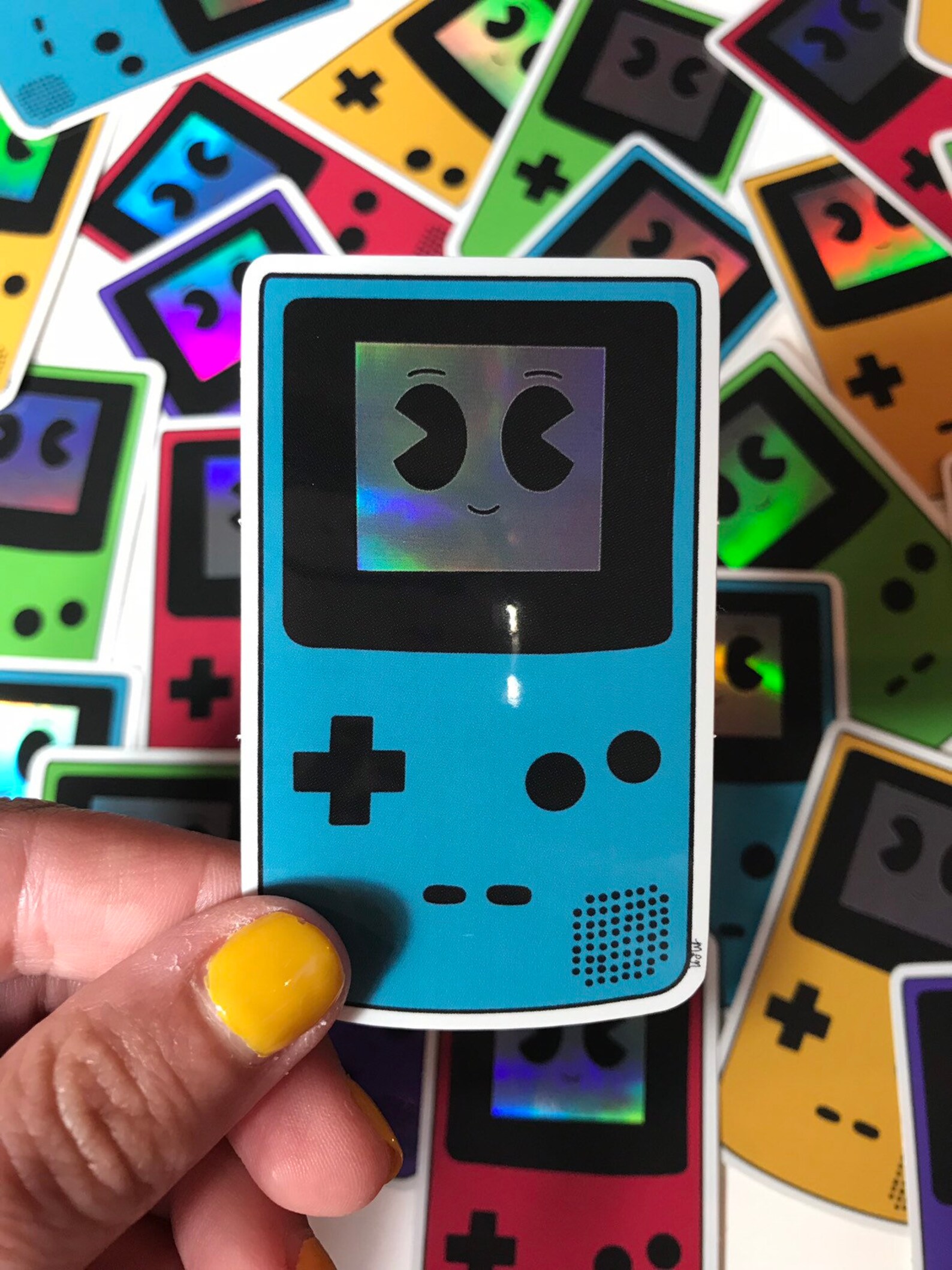 Holographic Gameboy Color Fan Art Sticker Gameboy Color | Etsy