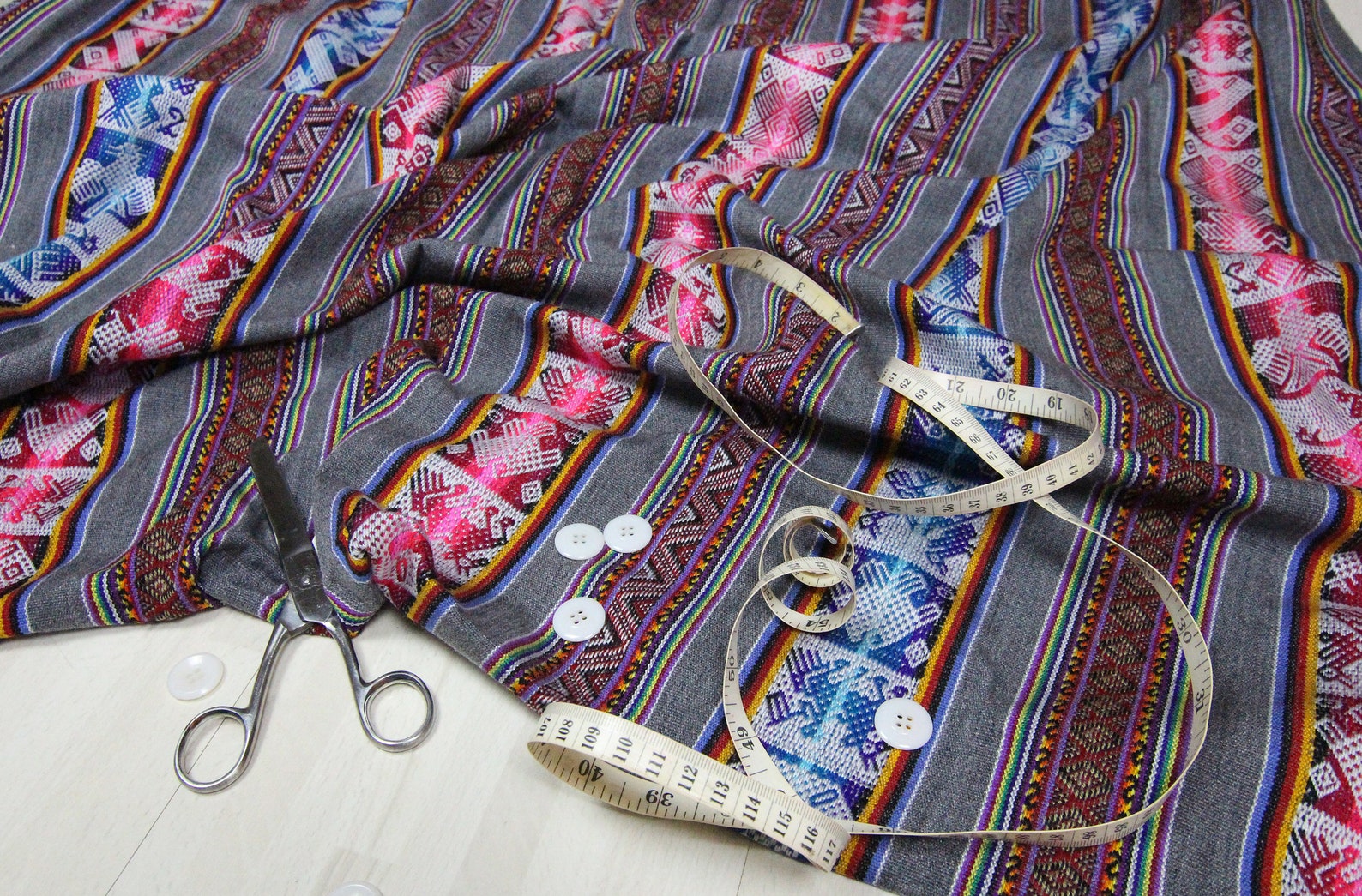 Stoff Ethno bunt gestreift aus Peru webstoff Meterware zum - Etsy.de