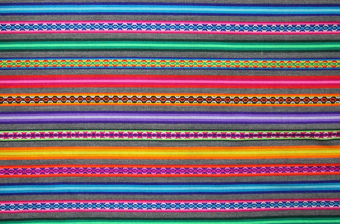 Stoff Ethno bunt gestreift aus Peru webstoff Meterware zum - Etsy.de