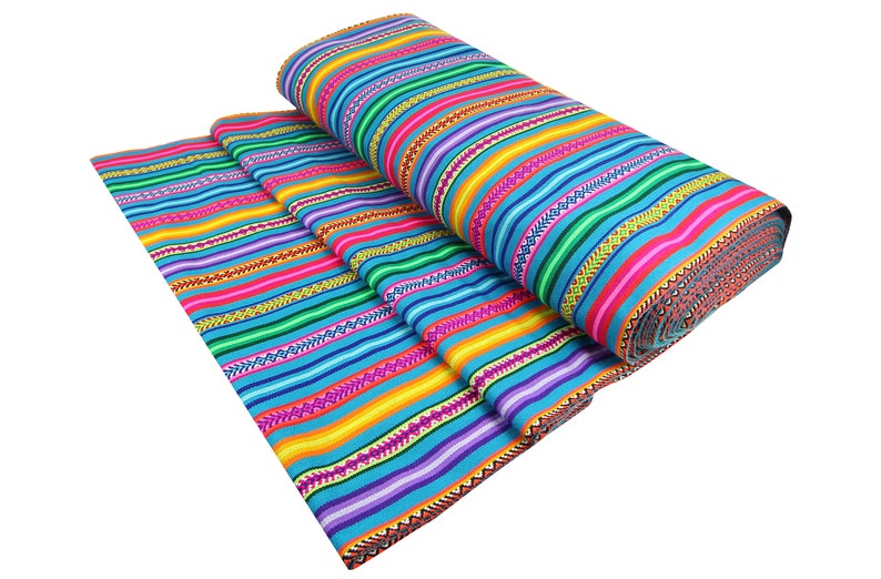 Stoff Ethno bunt gestreift aus Peru webstoff Meterware zum - Etsy.de