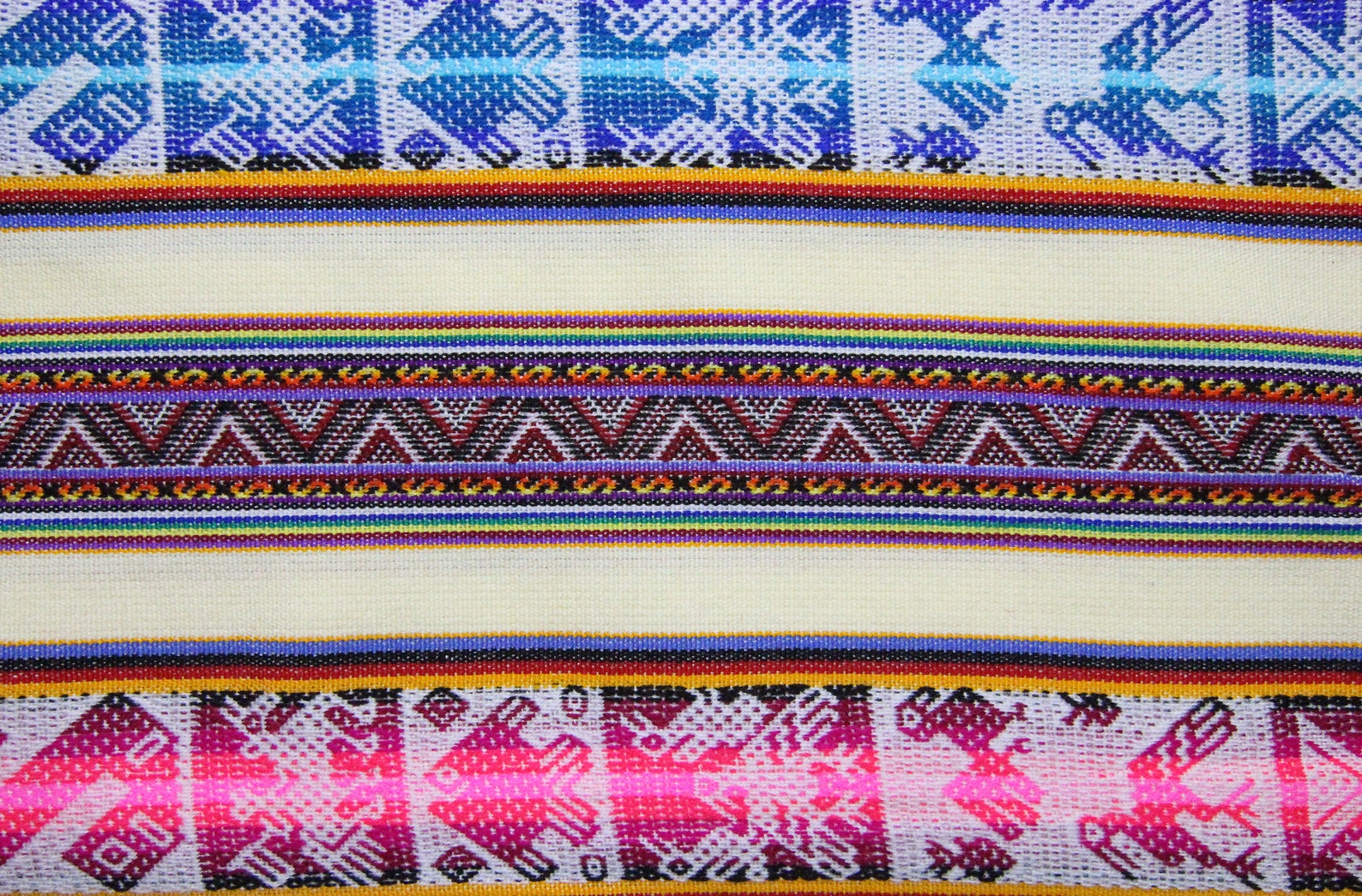 Stoff Ethno bunt gestreift aus Peru Webstoff Meterware zum | Etsy