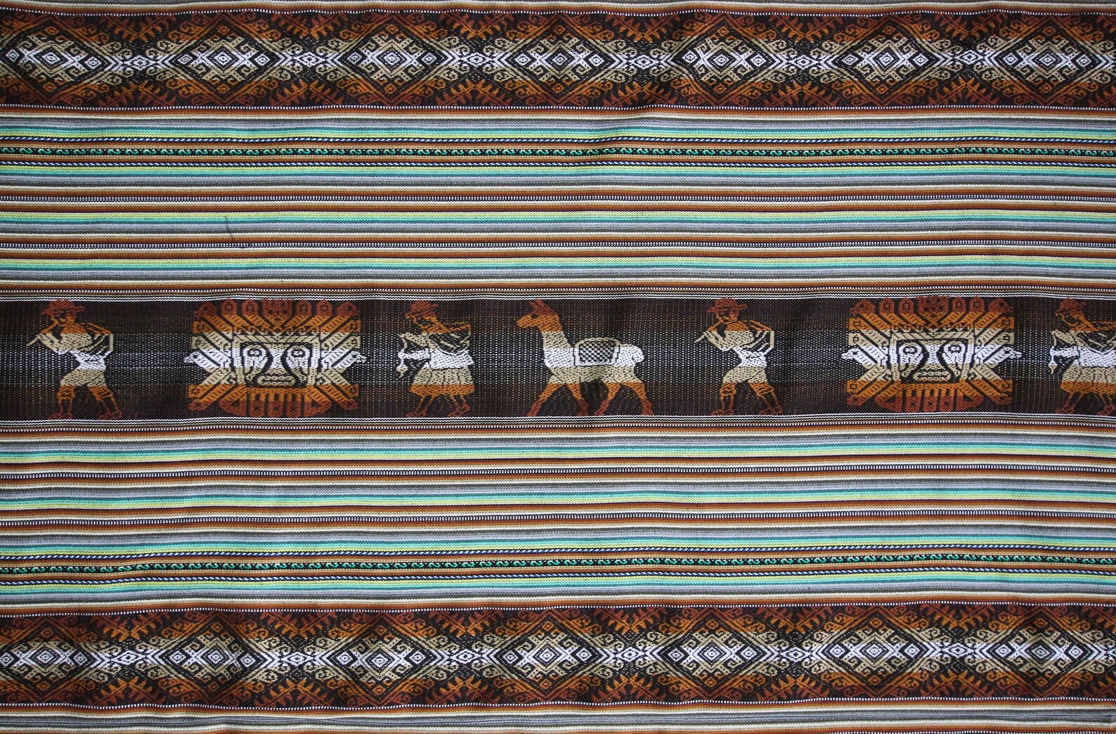 Tela etno colorida a rayas de Perú webstoff por el medidor - Etsy España