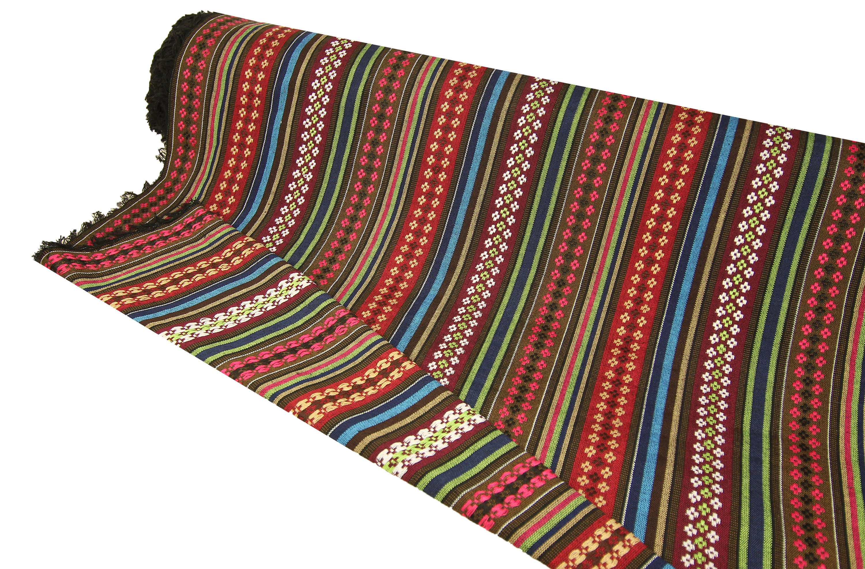 Stoff Meterware zum Nähen Webstoff Ethno bunt gestreift aus | Etsy