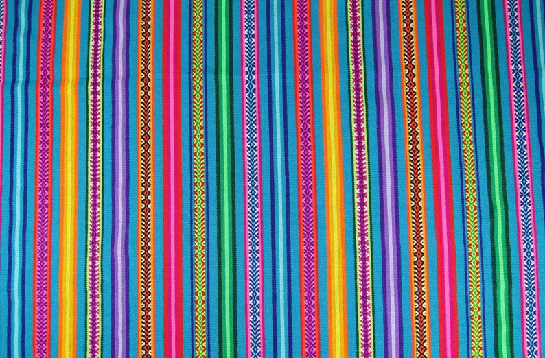 Stoff Ethno bunt gestreift aus Peru webstoff Meterware zum - Etsy.de