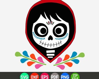 Coco skull svg | Etsy
