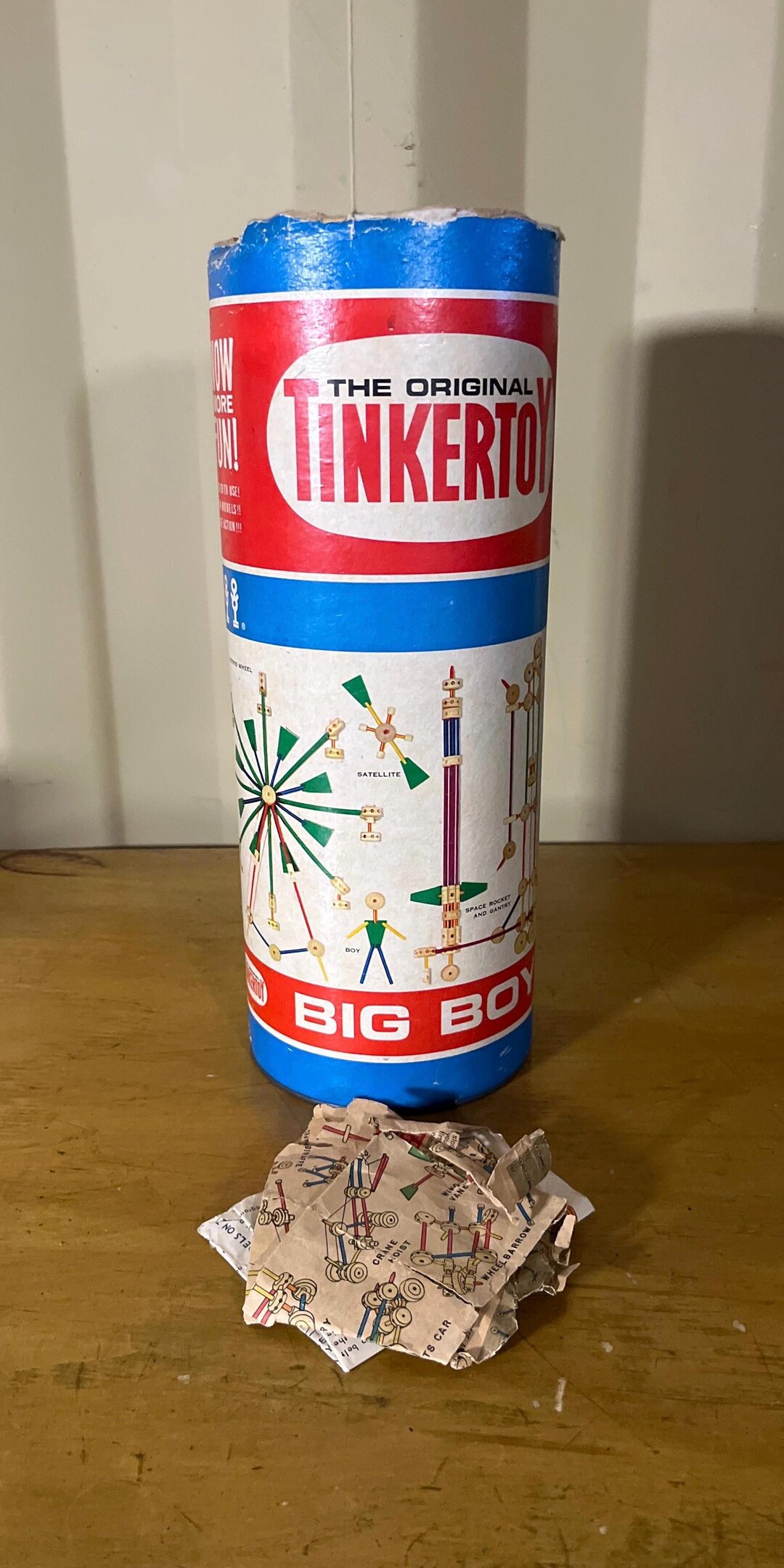 Vintage the Original Tinker Toy Big Boy Set 1960s - Etsy