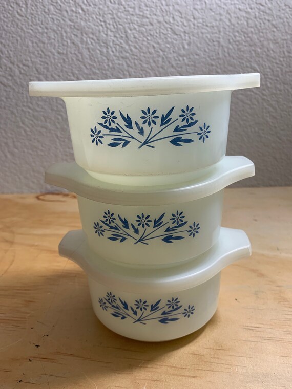 Vintage Dynaware Pyr O Rey White & Blue Periwinkle Small - Etsy