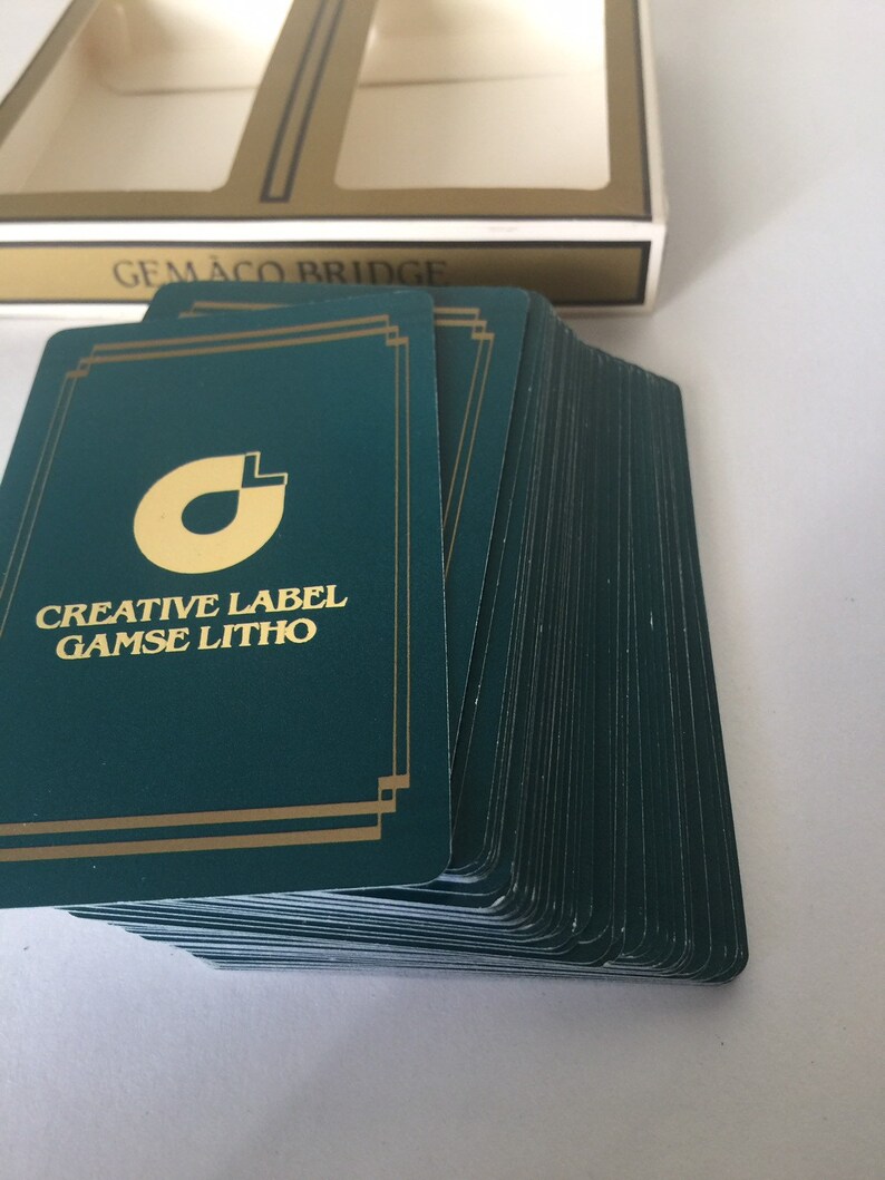 Gemaco Bridge Playing Cards Creative Label Gamee Litho - Etsy México