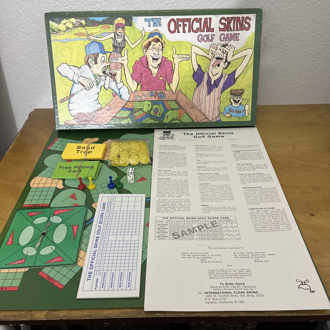 The Official Skins Golf Board Party GAME 1985 - Etsy