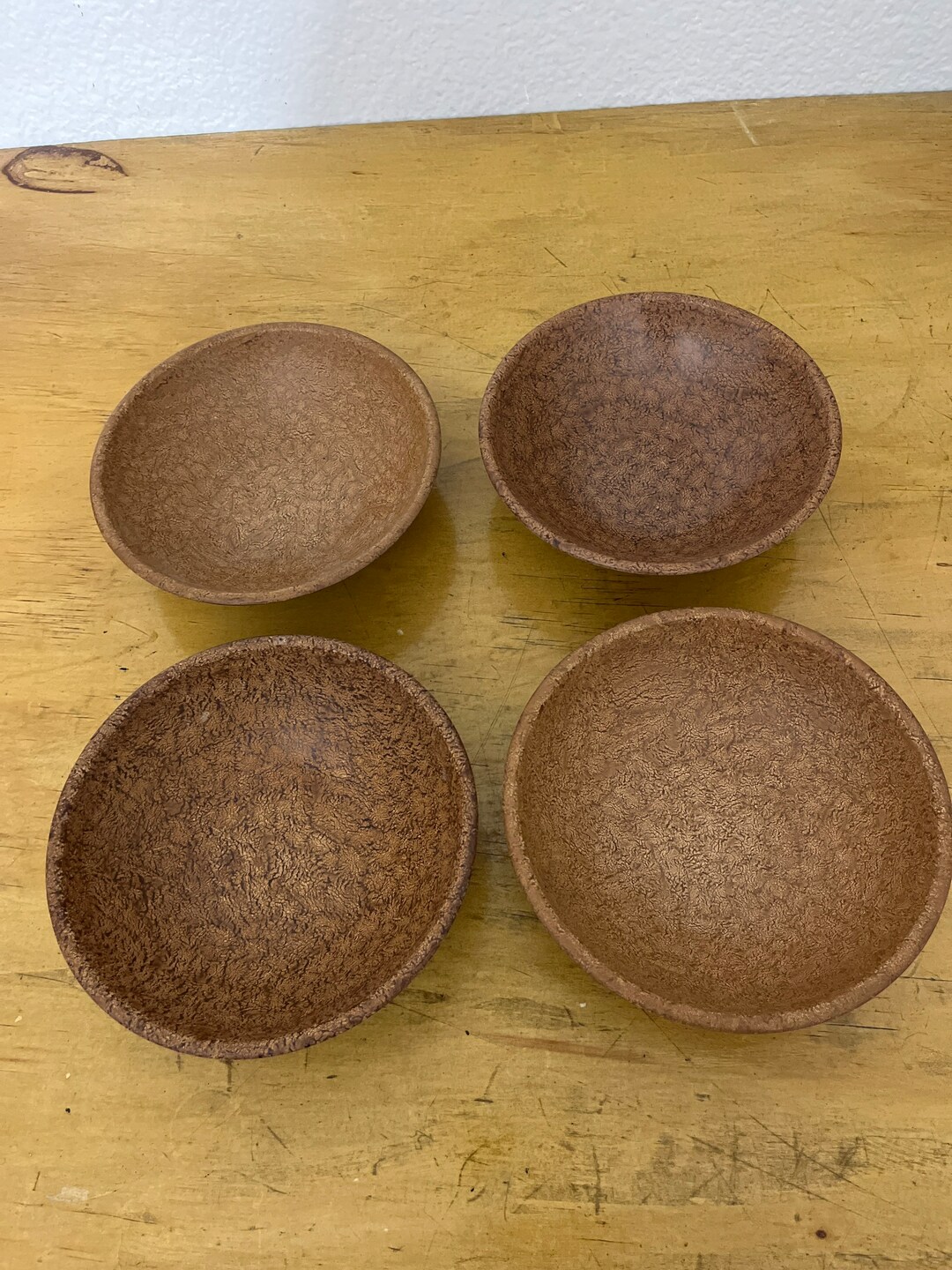 Set of 4 Hunter Bowls Made in USA 6” by 1-1/2” Deep Faux Wood - Etsy