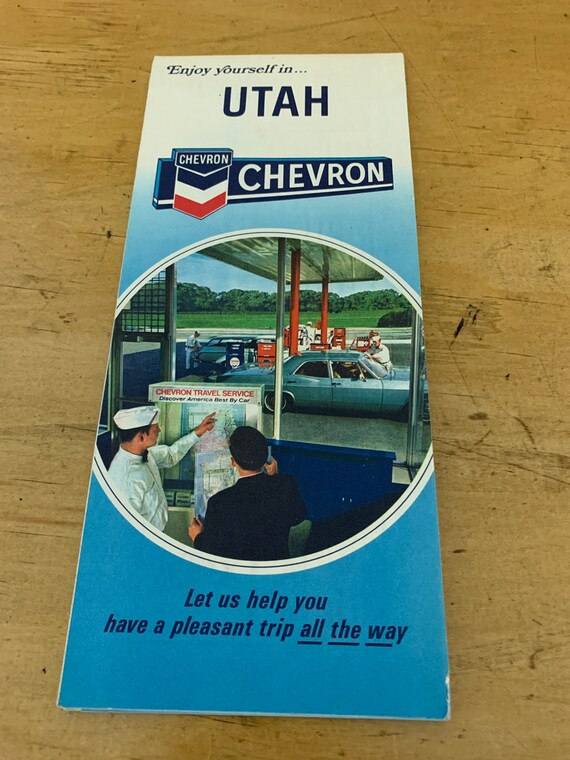 Chevron Oil Company Western Division Map of Utah 1968 Edition - Etsy