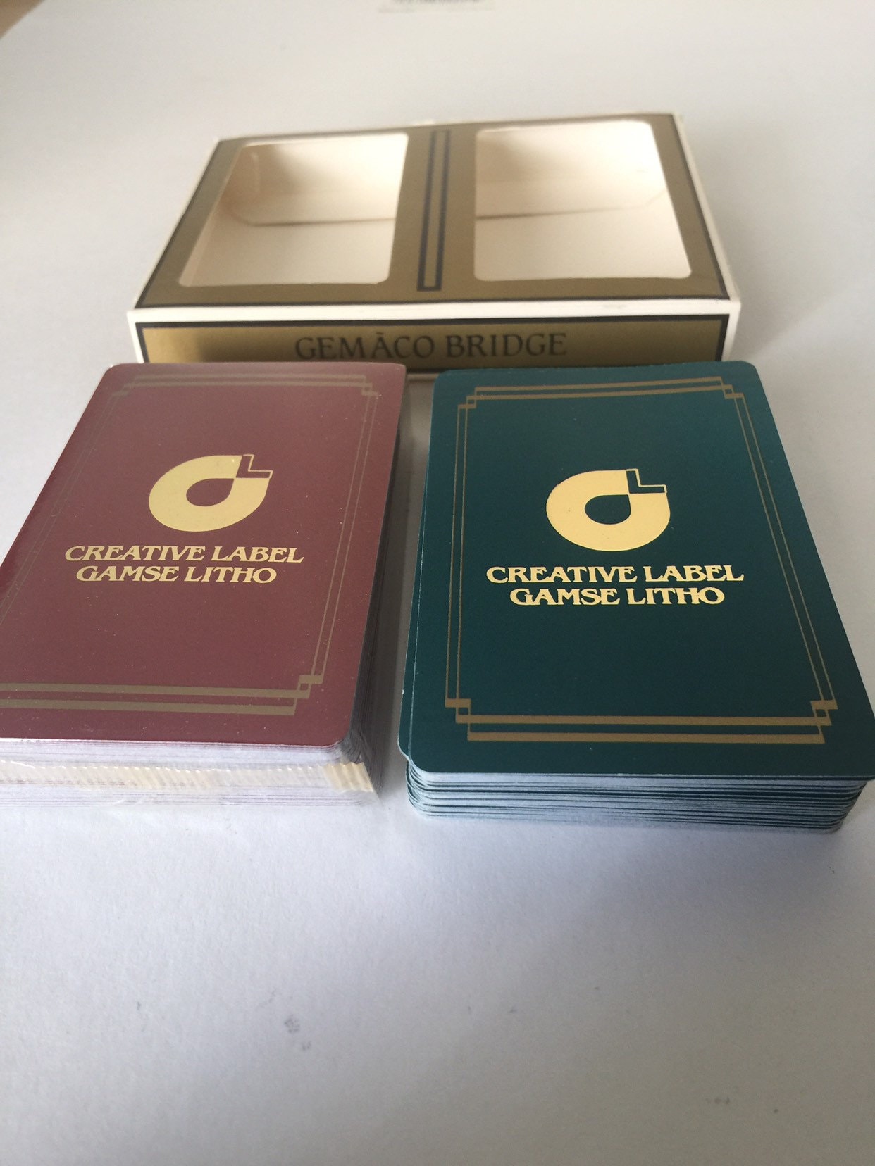 Gemaco Bridge Playing Cards Creative Label Gamee Litho - Etsy México