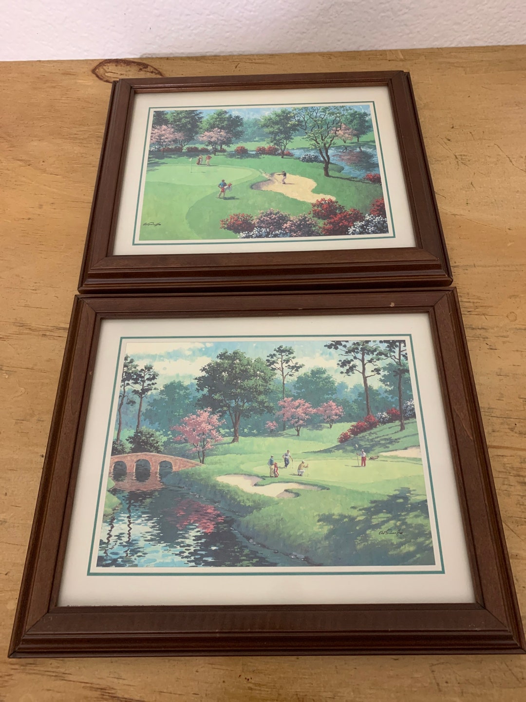 2 Golf Prints Framed 12 X 9.5 Putting Green - Etsy
