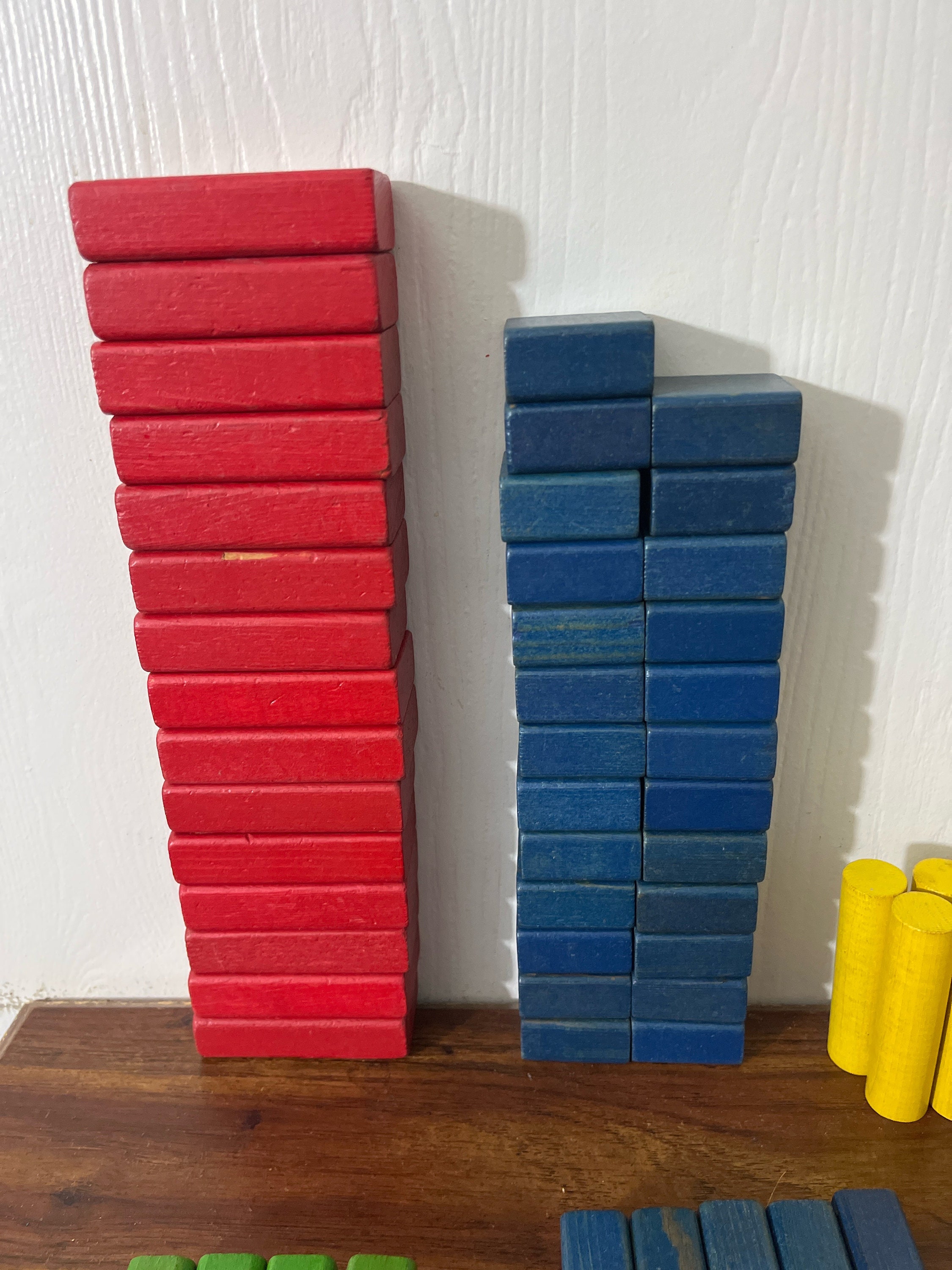 Vintage Playskool Colored Wood Building Blocks 66 Pieces - Etsy