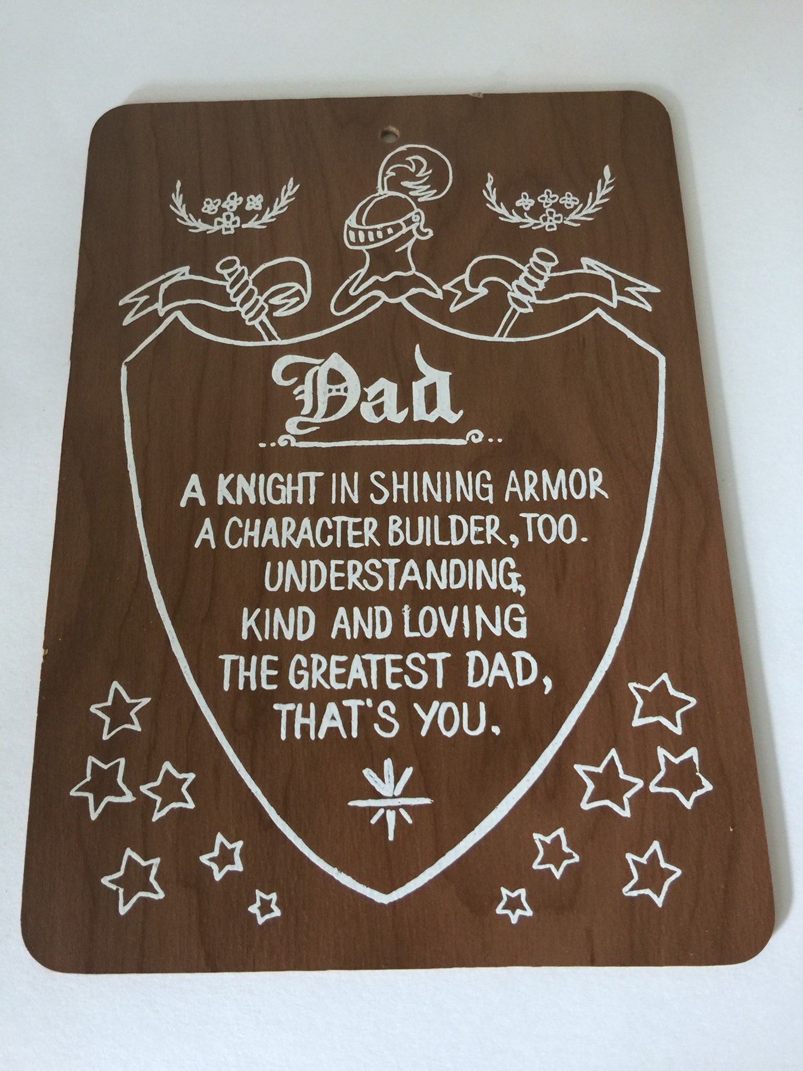 Vintage Dad Plaque Wall Hanging 9 X 6.5 - Etsy
