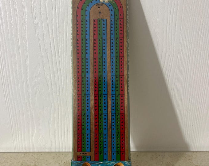 Vintage Wood Race Track Cribbage Board Game With Box and Pins - Etsy