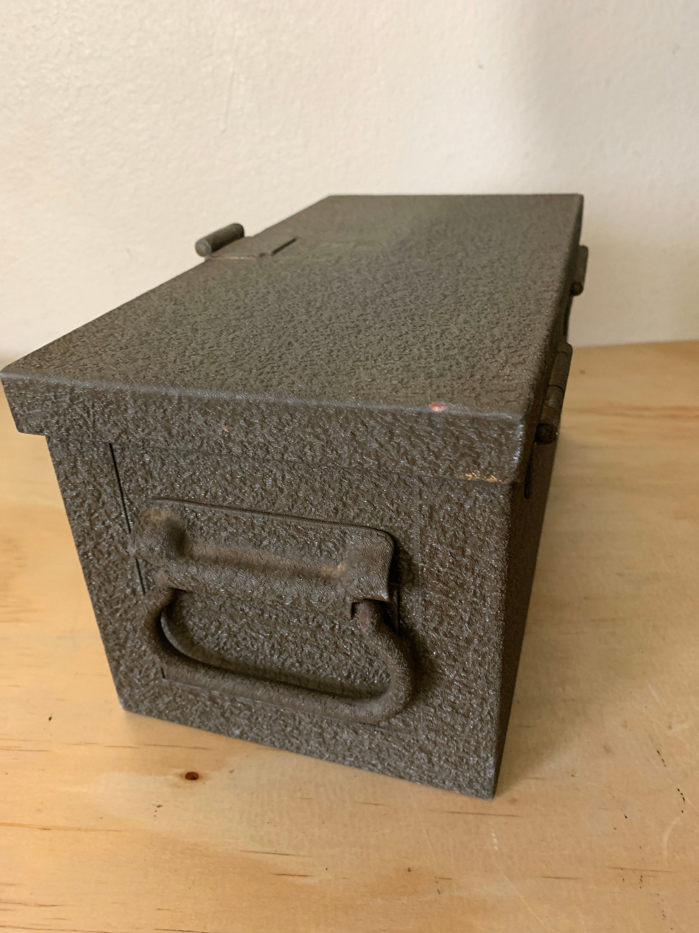 Vintage Gray Metal Film Reel Storage Box - Etsy