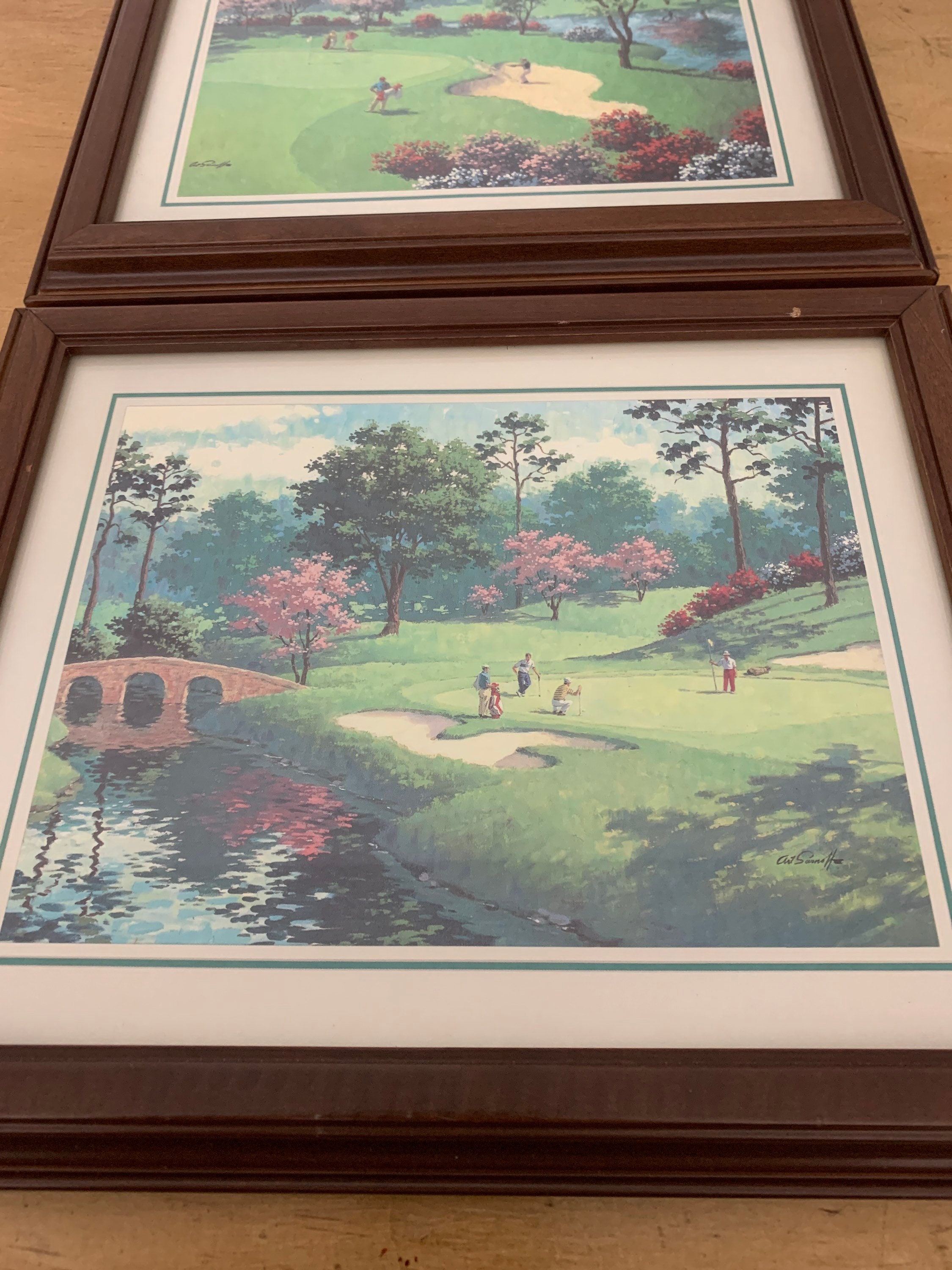2 Golf Prints Framed 12 X 9.5 Putting Green - Etsy