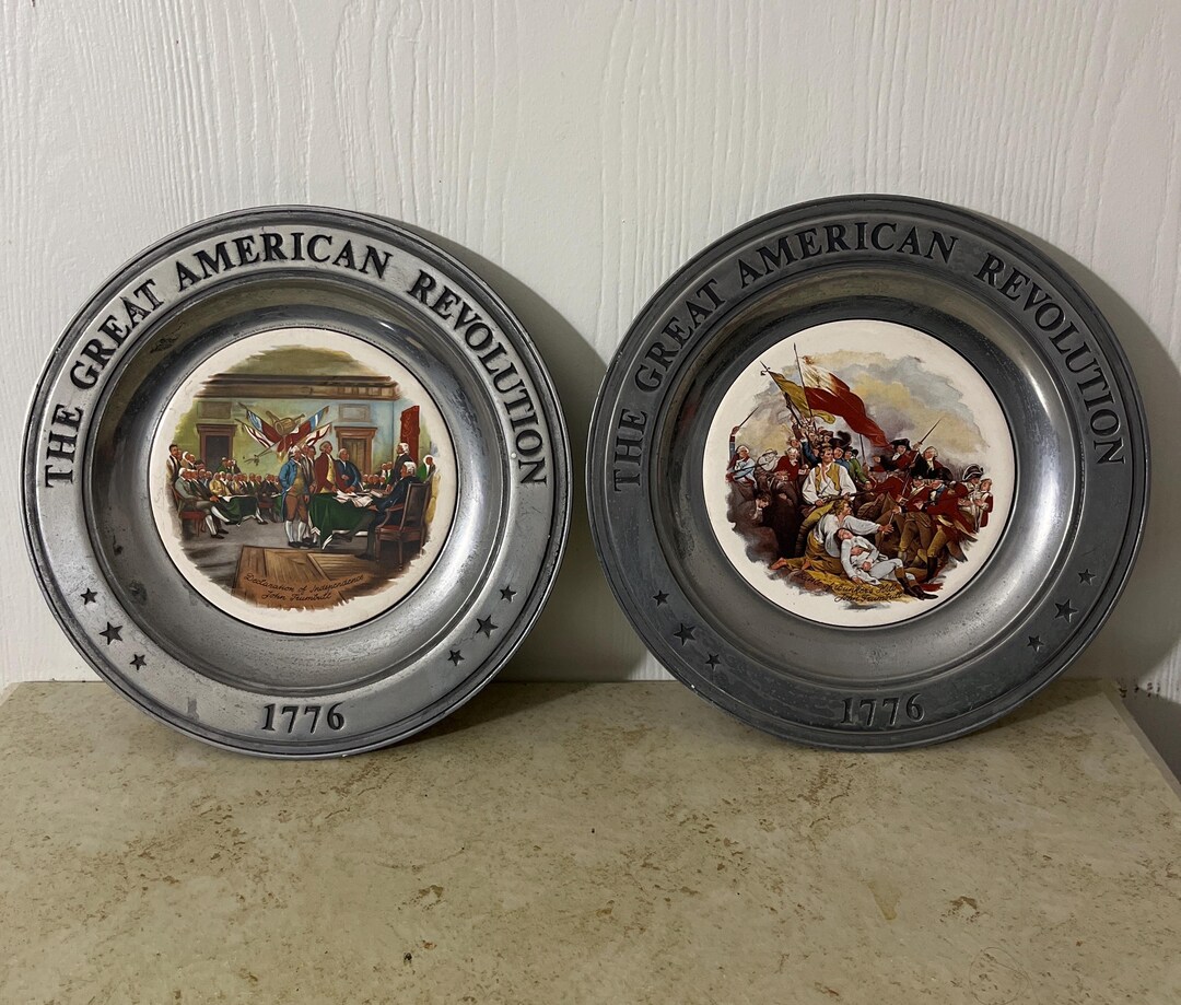 The Great American Revolution 1776 Metal Plates Lot of 2 10.5” - Etsy