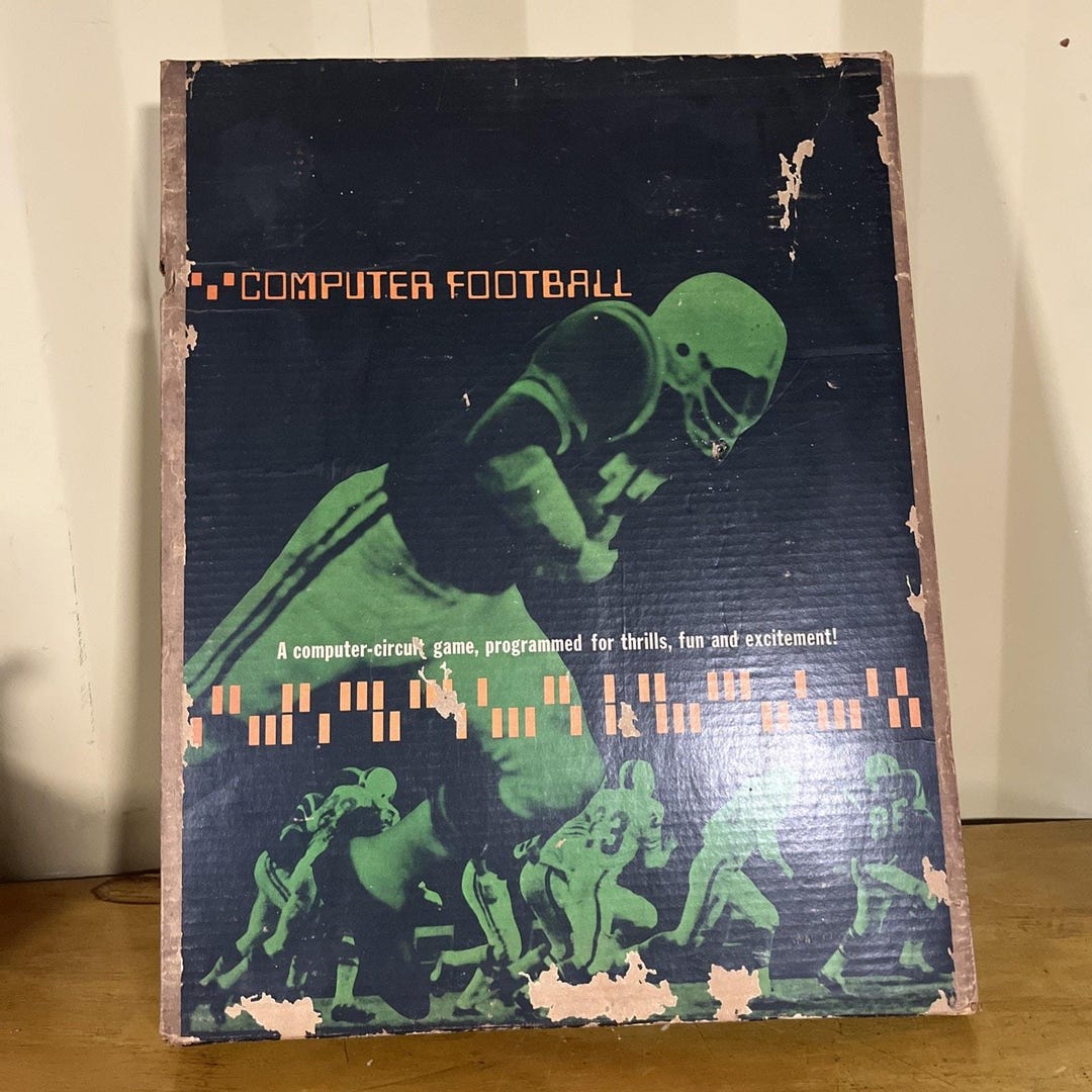 Vintage Computer Football Game Style # 555 W/ Box Electronic Data ...