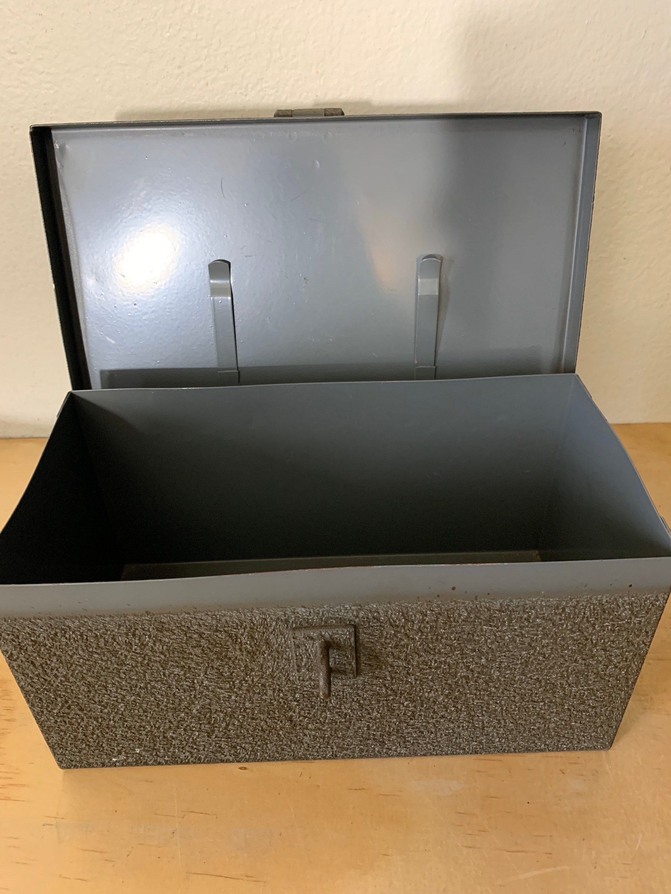 Vintage Gray Metal Film Reel Storage Box - Etsy