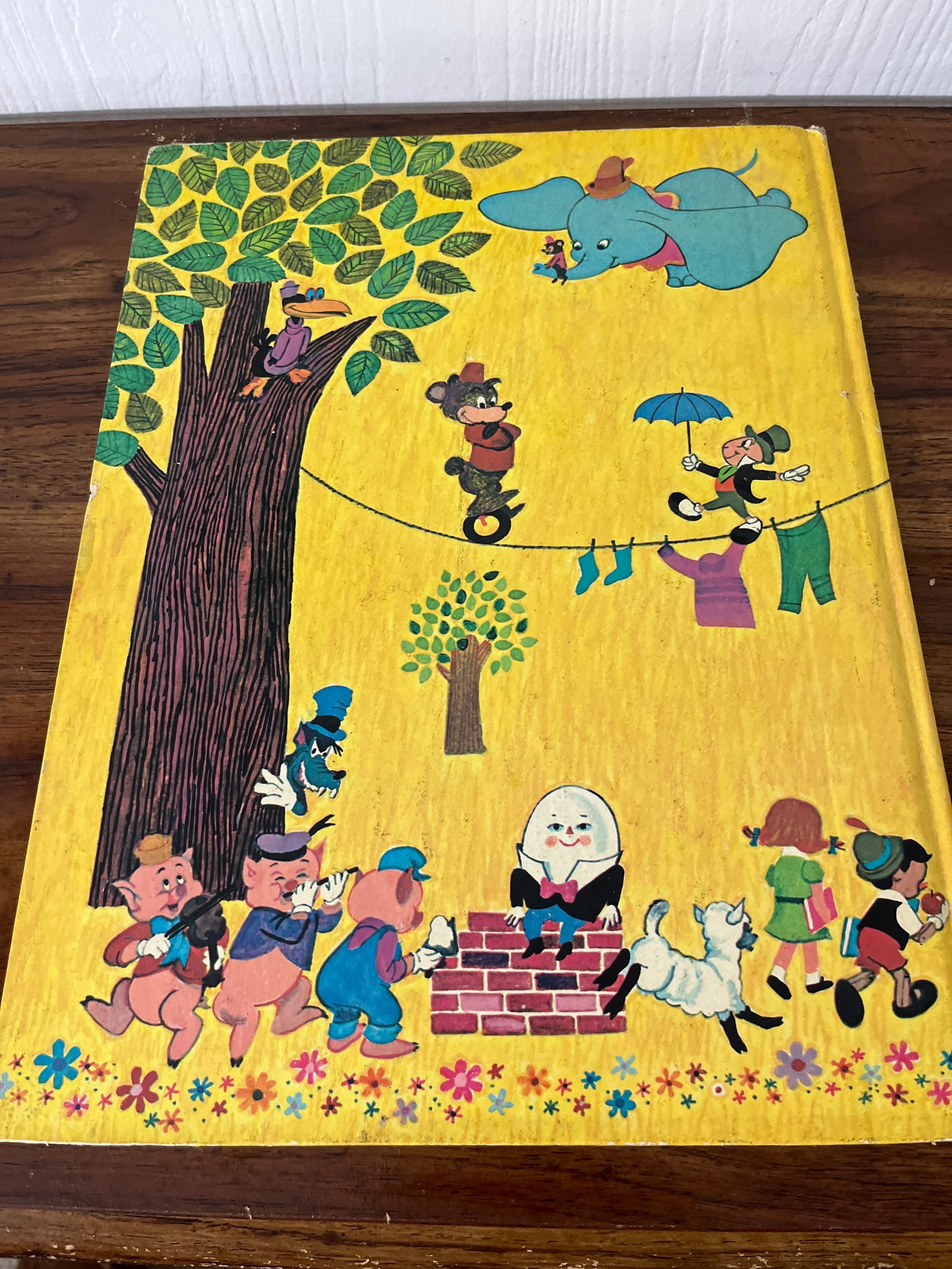 Vintage Walt Disney Mother Goose Large Golden Book Mickey Mouse Goofy ...
