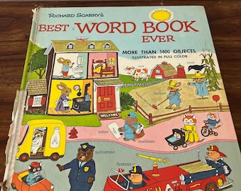 Richard Scarry's Best Word Book Ever. 1975 Random House Publishing - Etsy