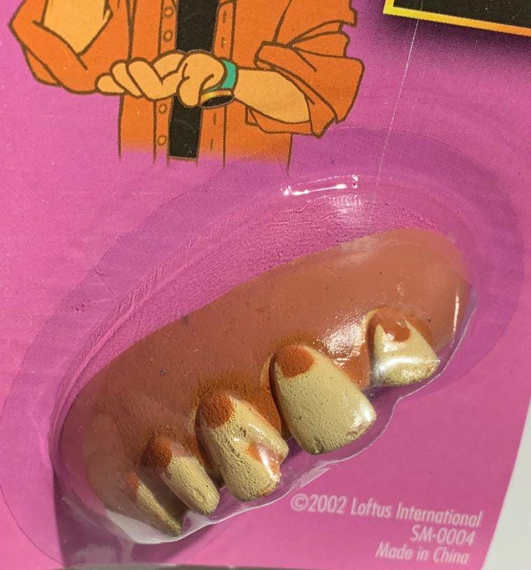 Vintage 1 FUNNY GOOFY TEETH Rotted Nerd Fake Hillbilly Bad Halloween ...