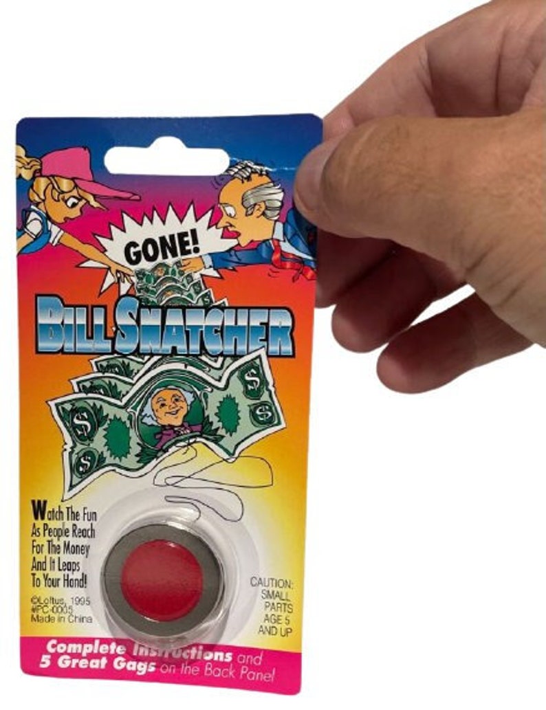 Vintage Metal DOLLAR BILL SNATCHER Money Magic Trick Gag Joke Prank ...
