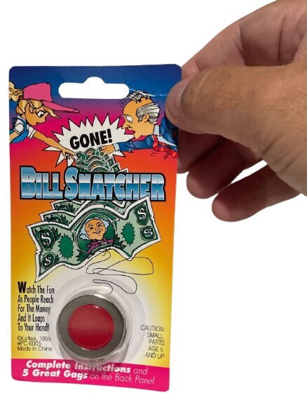 Vintage Metal DOLLAR BILL SNATCHER Money Magic Trick Gag Joke Prank ...
