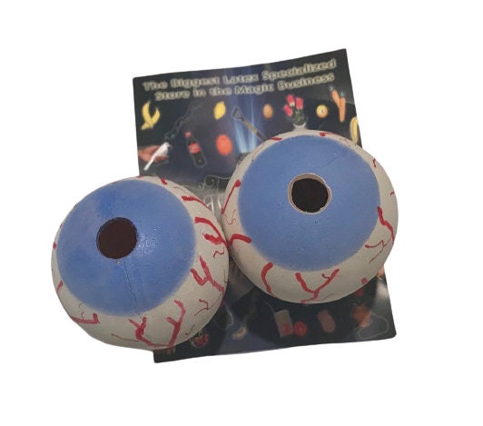Deluxe LATEX JUMBO EYES Rubber Pair Big Eyeballs Prop Cartoon Fake ...