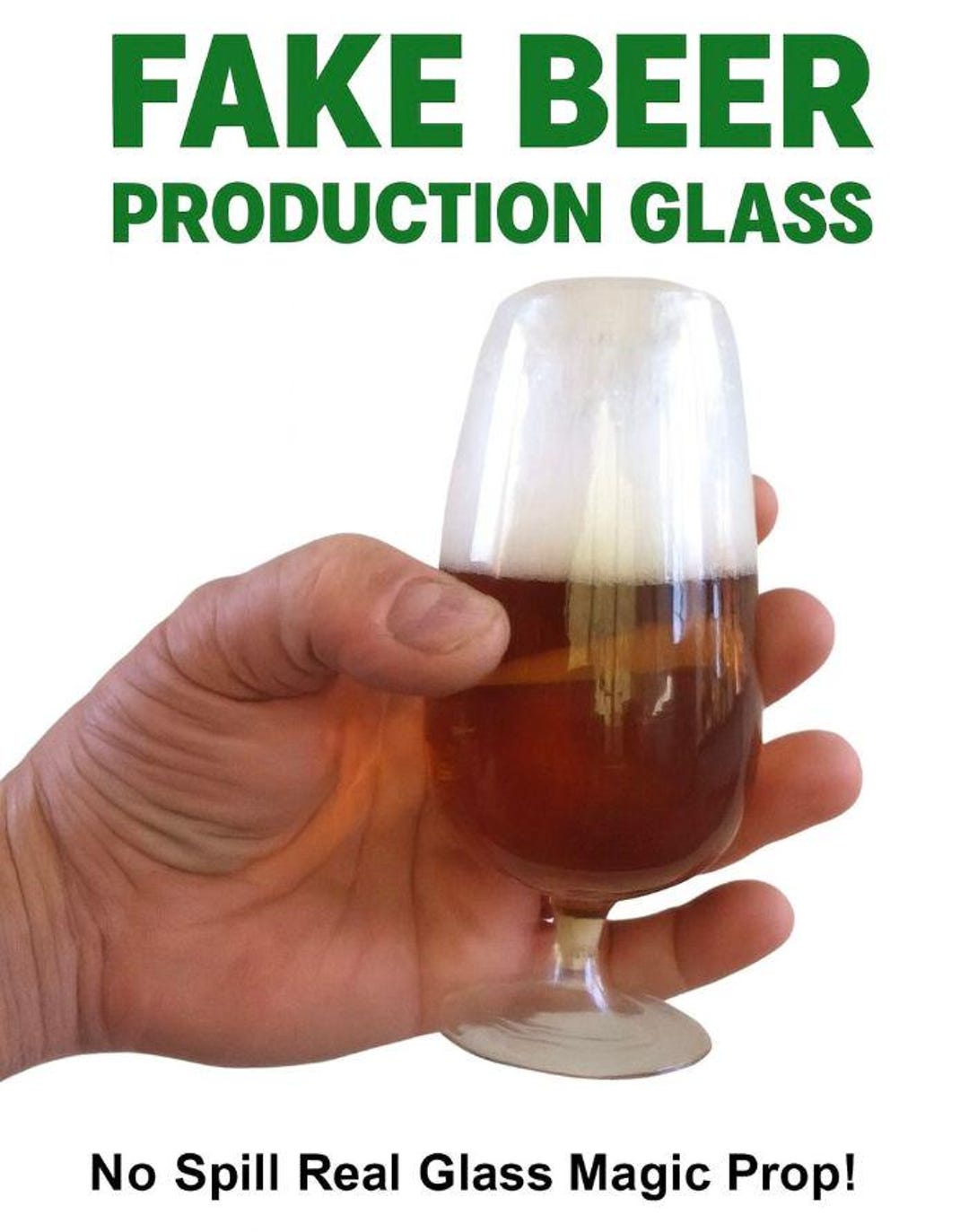 Vintage FAKE BEER GLASS No Spill Stage Magic Real Liquid Production ...