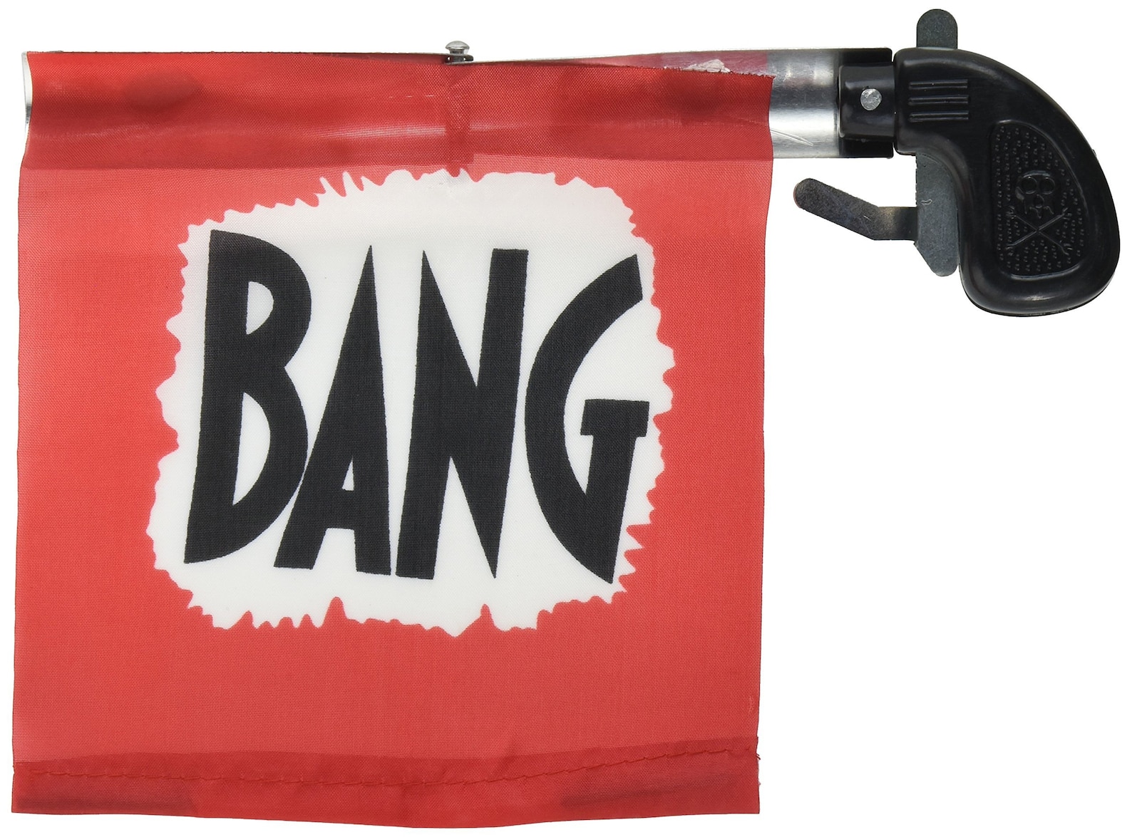Vintage BANG GUN FLAG Red Mini Banner Clown Comedy Gag Toy Joke Stage ...